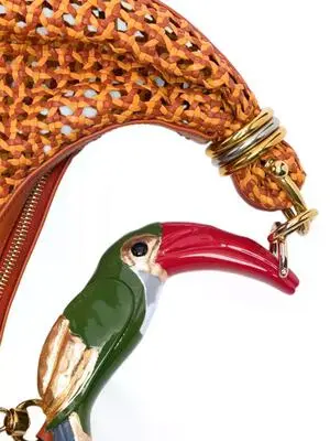 Chloé Woven Leather Tote Bag With Toucan Handle - Brown