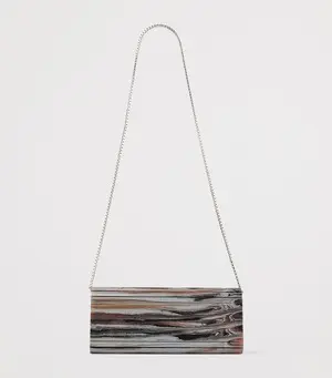 JIMMY CHOO Sweetie Marble Effect Clutch Bag - Grey