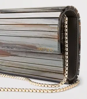 JIMMY CHOO Sweetie Marble Effect Clutch Bag - Grey