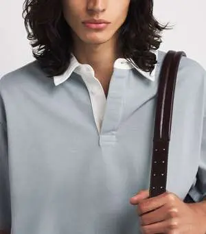 FRAME Contrast-collar Rugby Polo Shirt