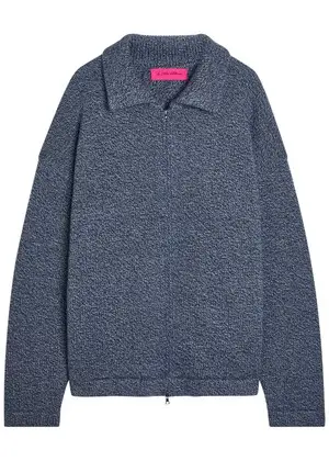 THE ELDER STATESMAN Hunter Zip-through Cashmere Jacket - Blue