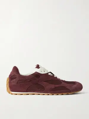 Bottega Veneta Orbit Flash Suede Sneakers - Brown
