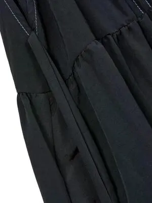 STUDIO TOMBOY Dark Navy Pintuck Chest Pocket Dress