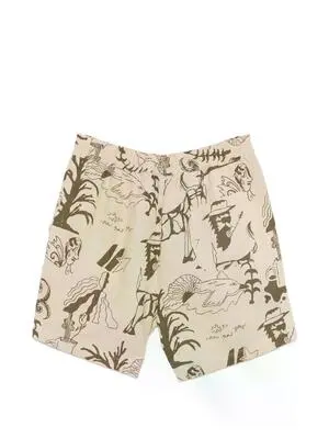 OAS Company Poplan Porto Linen Shorts