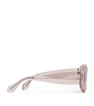 Alaïa Acetate Aviator Mask Sunglasses