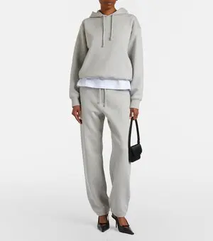 Victoria Beckham Jules Cotton Jersey Sweatpants