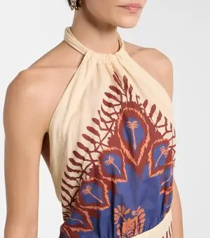 Johanna Ortiz Printed Cotton Mini Dress
