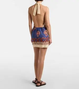 Johanna Ortiz Printed Cotton Mini Dress