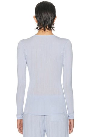 NEGATIVE UNDERWEAR Whipped Henley Long Sleeve Top - Muse