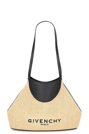 Givenchy Small Facet Cabas Bag In Raffia - Natural