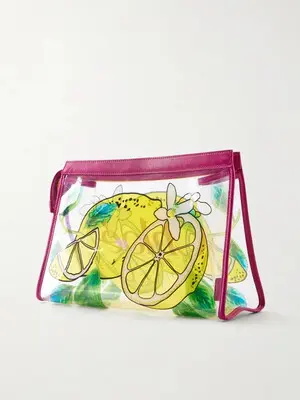 Chloé Printed Leather-trimmed Jelly Clutch