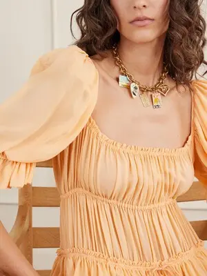 Chloé Gold-tone Enamel Charm Necklace - Multi
