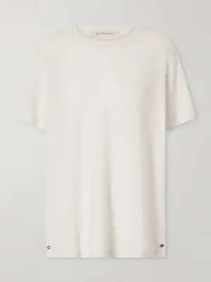 GOD’S TRUE CASHMERE God's True Cashmere Signature Knitted Cashmere T-shirt - Gray