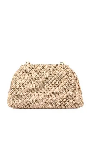 OLGA BERG Anna Woven Clutch - Neutral
