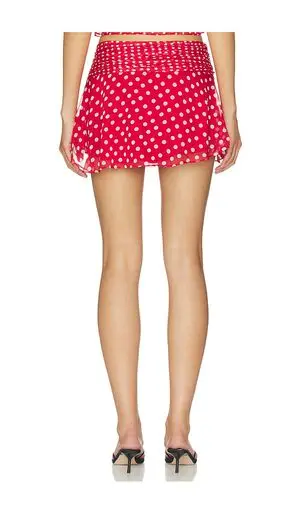 GUIZIO Chiffon Polka Dot Mini Skirt