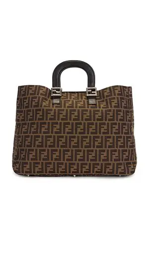 FWRD RENEW Fendi Zucca Monogram Tote Bag - Brown
