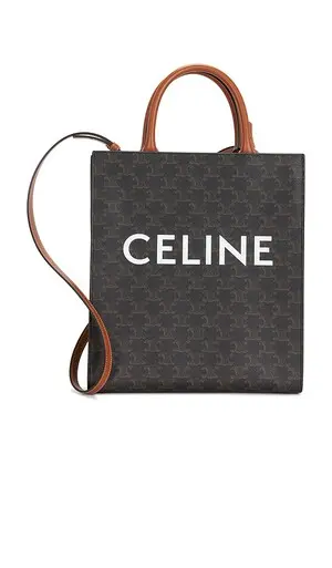 FWRD RENEW Celine Triomphe Vertical Cabas Tote Bag - Brown