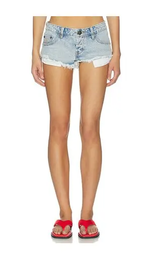 ONETEASPOON Dukes Low Waist Denim Shorts - Blue