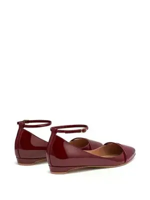 MALONE SOULIERS Patent Leather Mary Ballet Flats - Red