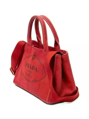 Prada Small Canapa Tote Bag