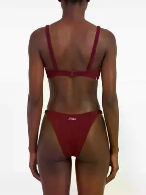 MC2 SAINT BARTH Triangle Bikini With Ruched Straps And High-cut Briefs