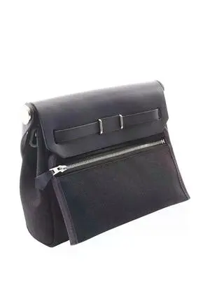 Hermès Military Toile And Vache Hunter Herbag Zip 20 Crossbody Bag - Black