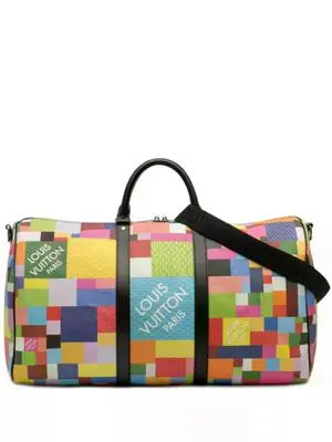 LOUIS VUITTON Multicolor Damier Graphite 3d Keepall Bandouliere 50 - Black