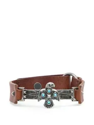 Valentino Garavani Rockstud Leather Bracelet - Brown
