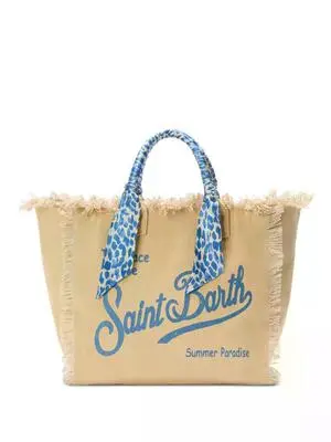 MC2 SAINT BARTH MC2 Saint Barth Logo-Print Tote Bag Neutrals