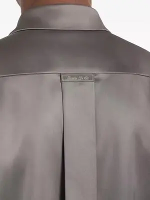Manière De Voir Carter Satin Shirt With Marble Buttons