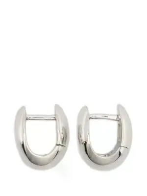 MARIA BLACK Finney Domed Huggie Earrings - Silver