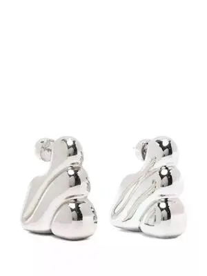MARIA BLACK Bogota Wavy Trapezoid Earrings - Silver