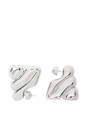 MARIA BLACK Bogota Wavy Trapezoid Earrings - Silver
