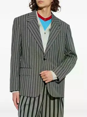 Versace Striped-pattern Single-breasted Blazer