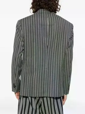 Versace Striped-pattern Single-breasted Blazer