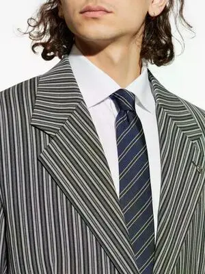 Givenchy Diagonal-stripe Neck Tie - Blue