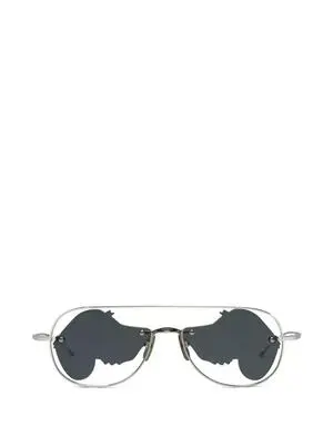 Thom Browne Shaped Lenses Pilot Sunglasses - Silver