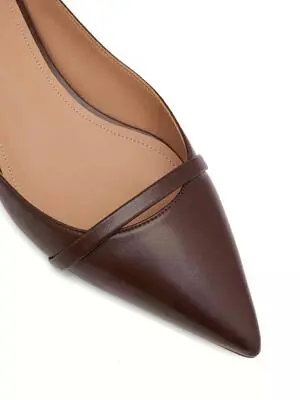 MALONE SOULIERS Crawford Leather Flat Pumps - Brown