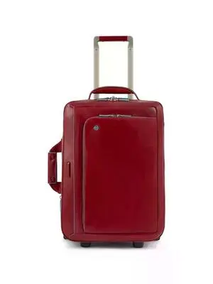 PIQUADRO Leather Cabin Luggage - Red