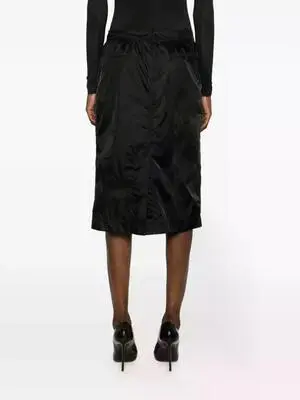 Saint Laurent Ruched Midi Skirt