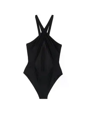 N°21 Ruched Halterneck Swimsuit - Black