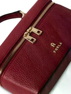 Furla Camelia Grained-leather Mini Bag - Red