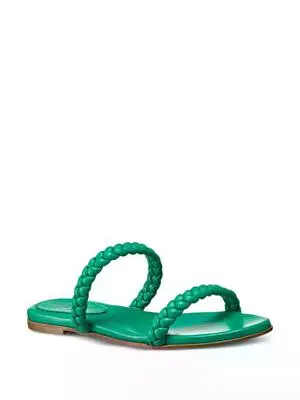 GIANVITO ROSSI Braided Strap Sandals - Green
