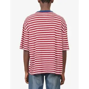 Visvim Mondo Border Striped Wool And Cotton-blend T-shirt