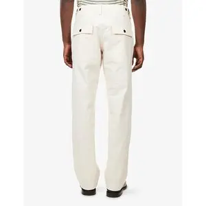 DRAKE'S Straight-leg Cotton Twill Trousers