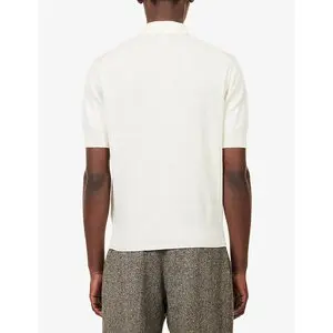 DRAKE'S Short-sleeve Linen And Cotton-blend Polo Shirt