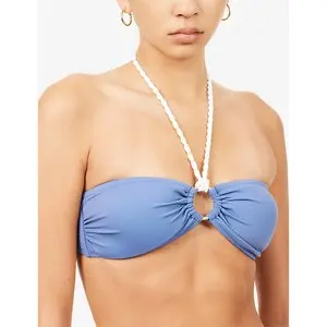 Heidi Klein Cetara Ring Bandeau Bikini Top - Blu-blu