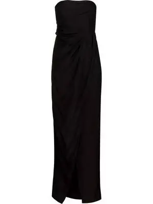 Gauge81 Lica Silk Wrap Dress - Black