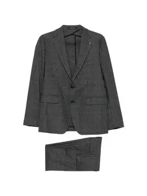 Tagliatore Check-pattern Single-breasted Suit - Grey