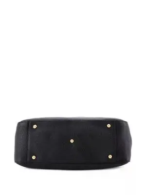 Fendi Selleria Leather Tote Satchel - Black